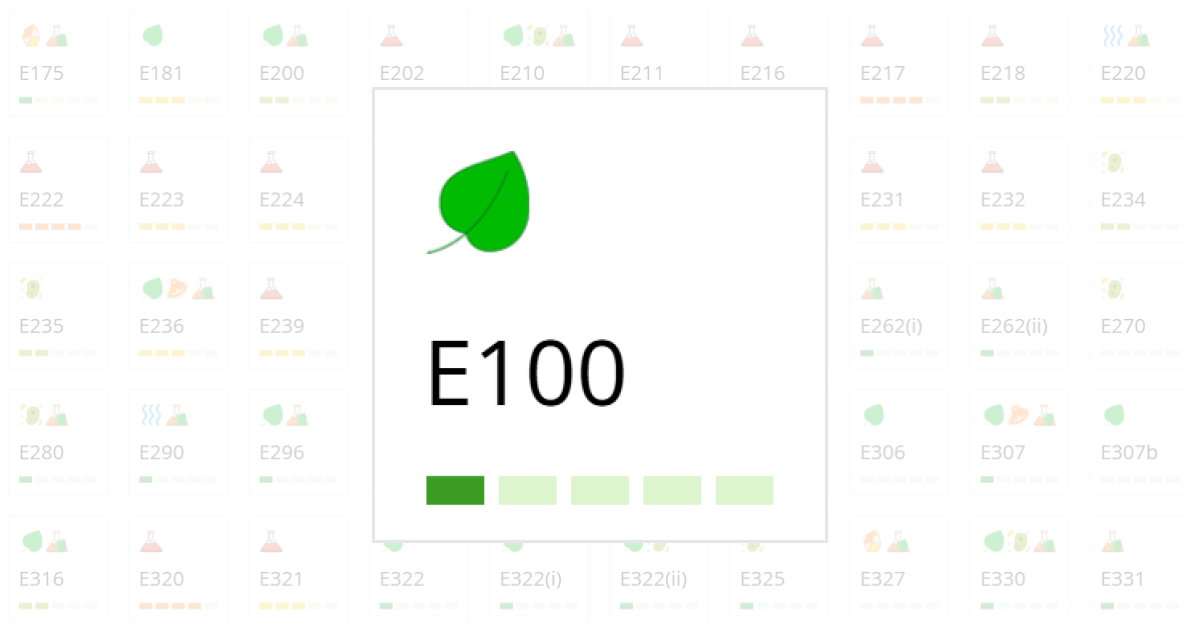 E100 – Curcuminoides | proE.info