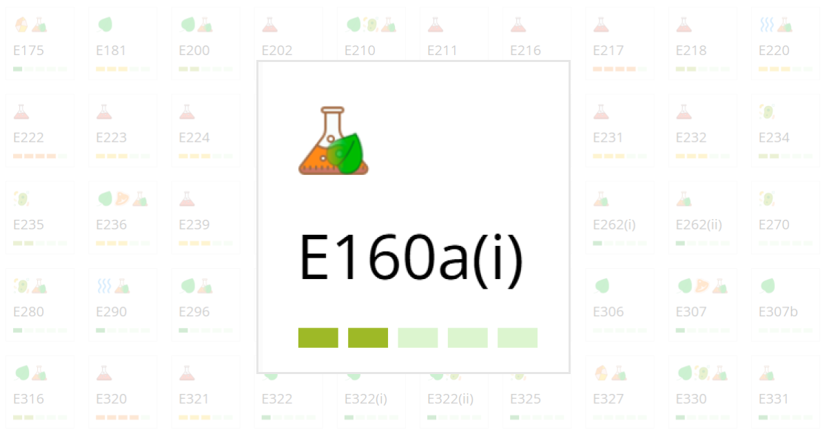 E160a(i) – Carotenes, beta-, synthetic | proE.info