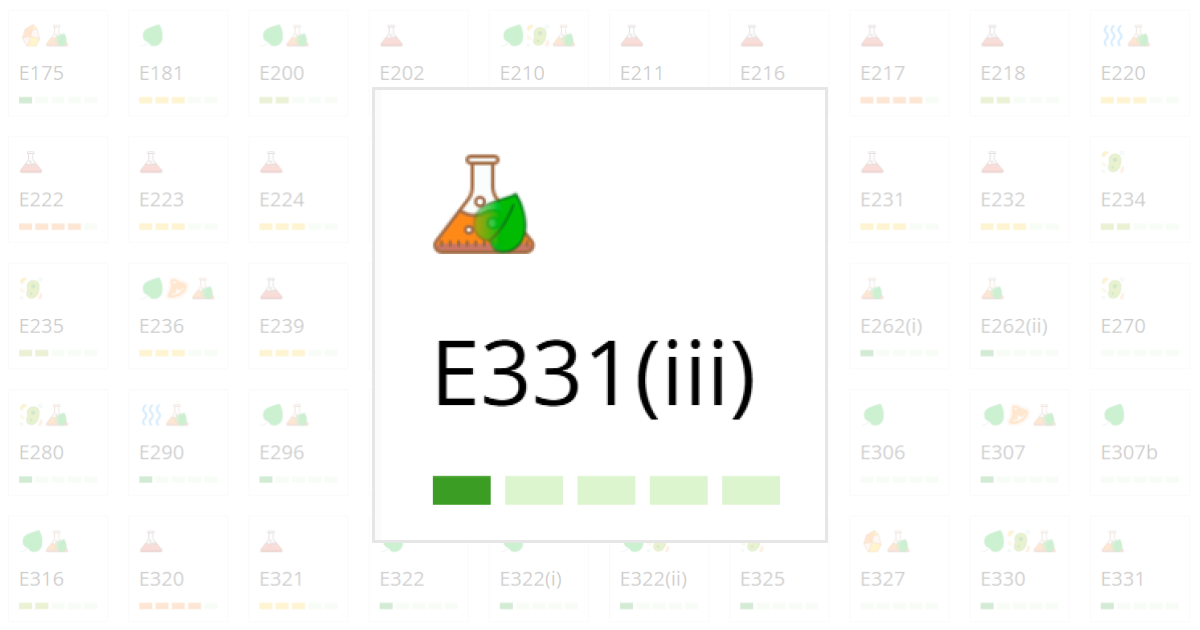 E331(iii) – Trisodium citrate | proE.info