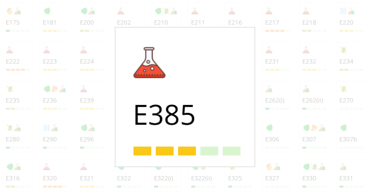 E385 – Calcium disodium ethylenediaminetetraacetate | proE.info