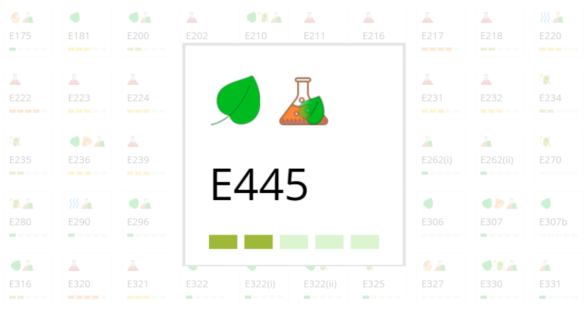 E445 – Glycerol esters of rosin | proE.info